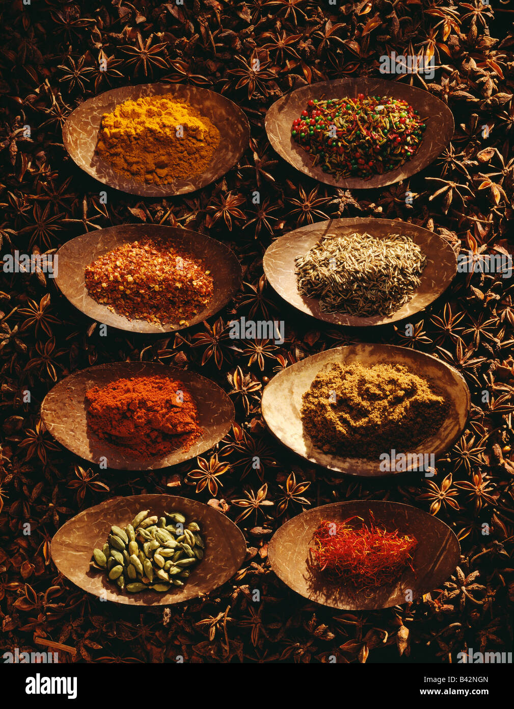 Selection of spices Stock Photo - Alamy
