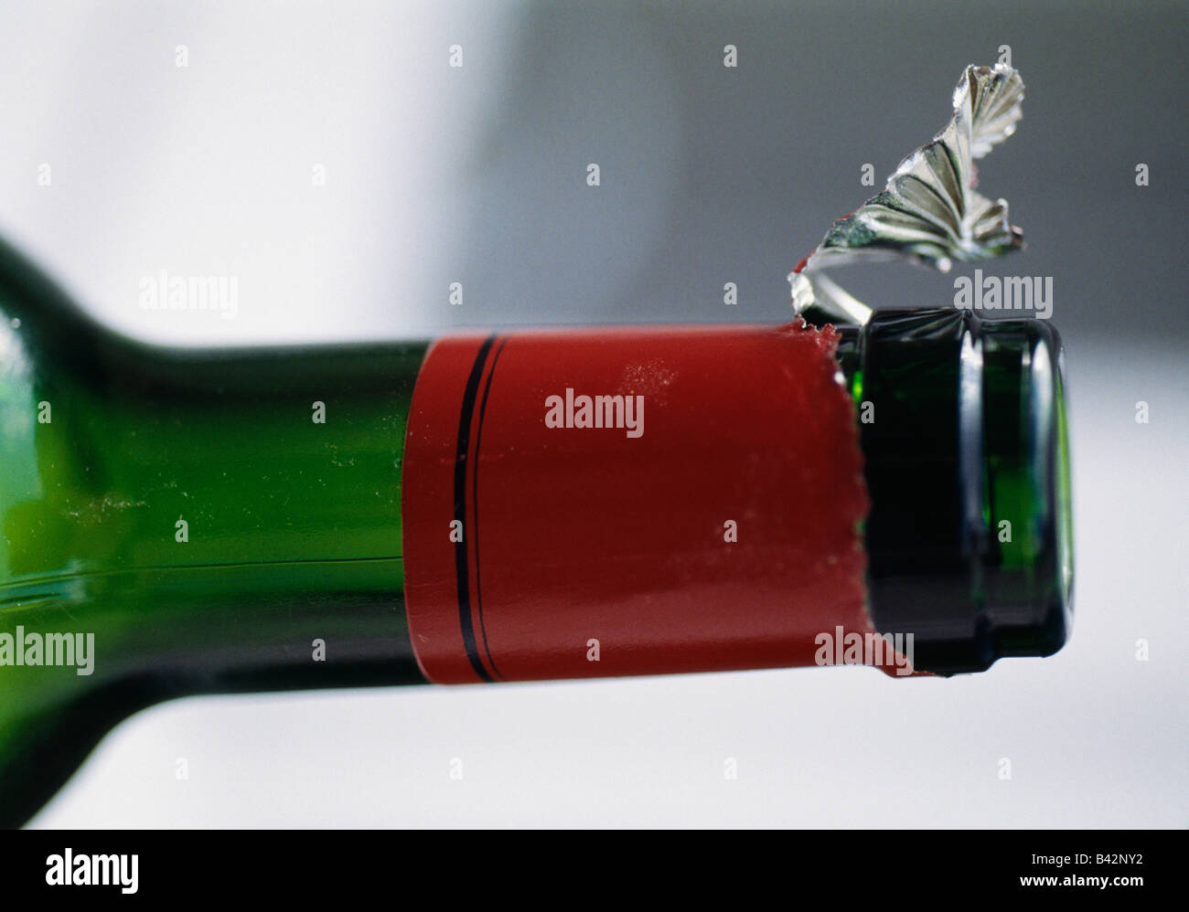neck of a bottle of Bordeaux Stock Photo - Alamy