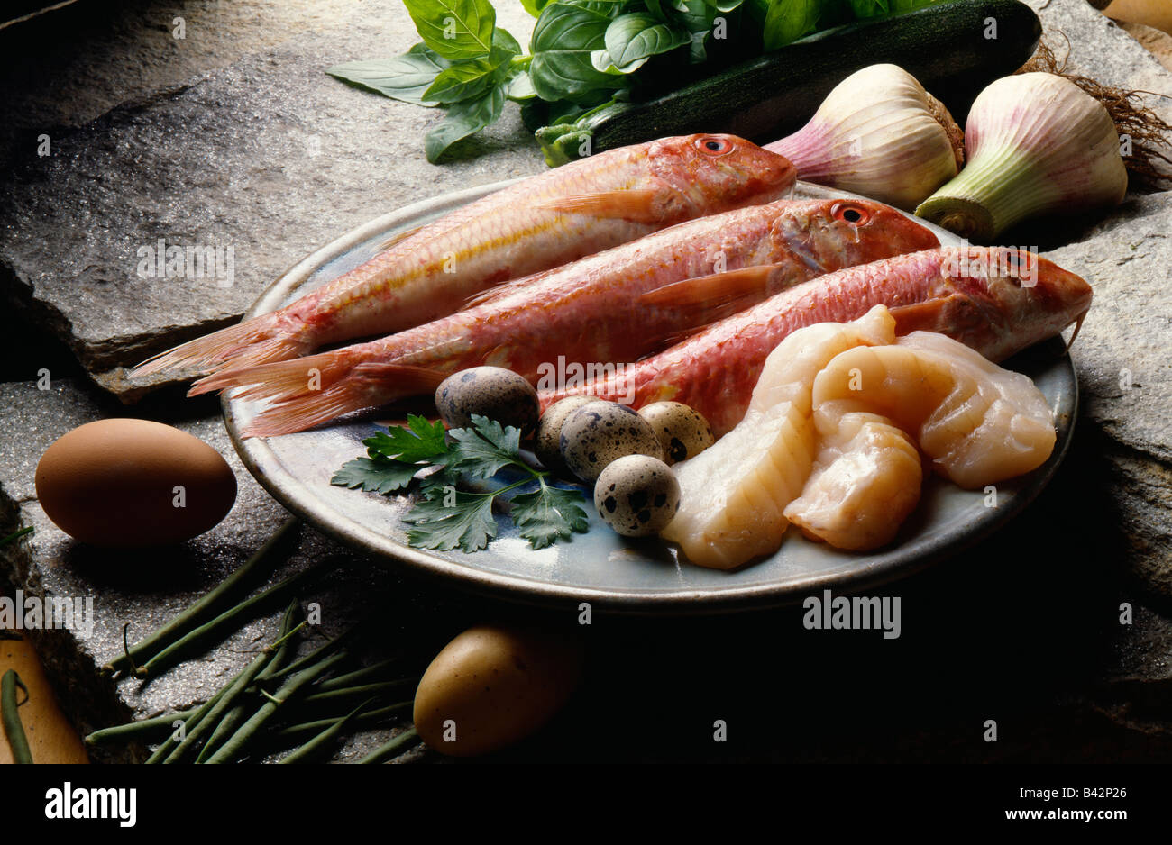 Red mullet starter hi-res stock photography and images - Alamy
