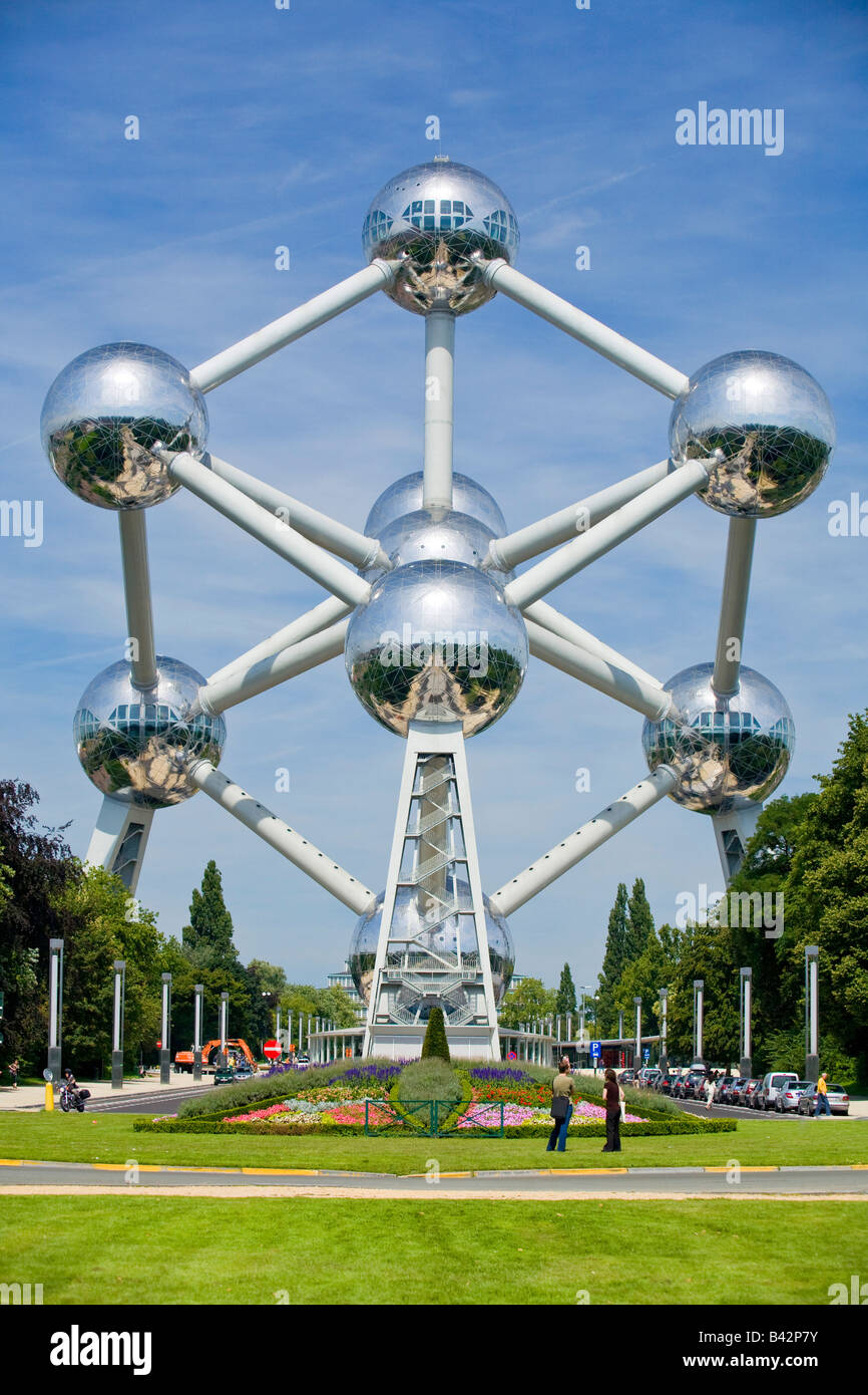 The Atomium, Atomium Square, Brussels, Belgium, based on the structure ...