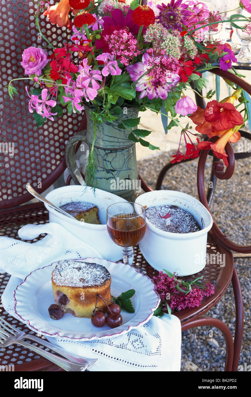 cherry batter pudding Stock Photo - Alamy