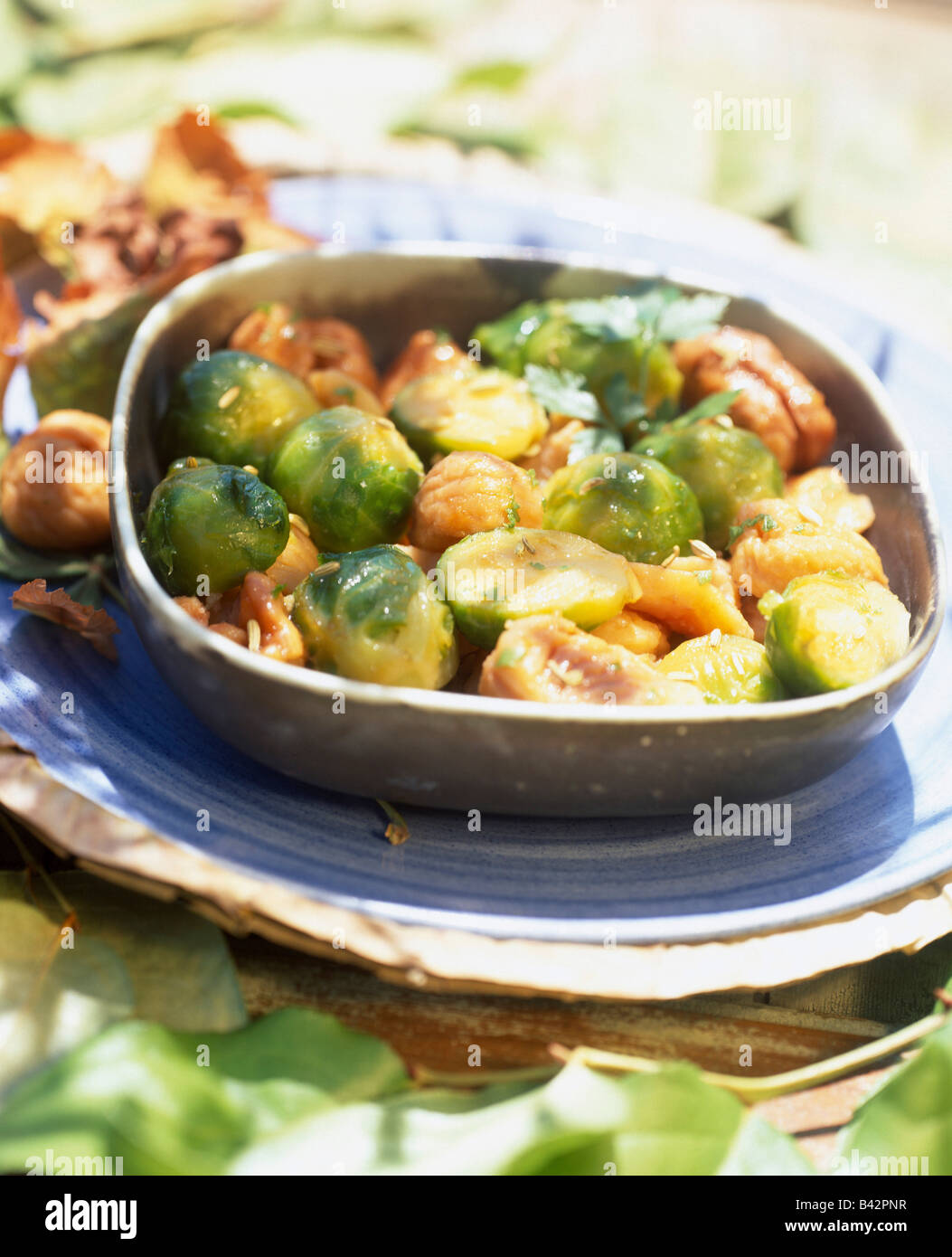 Chestnuts and brussels sprouts Stock Photo - Alamy