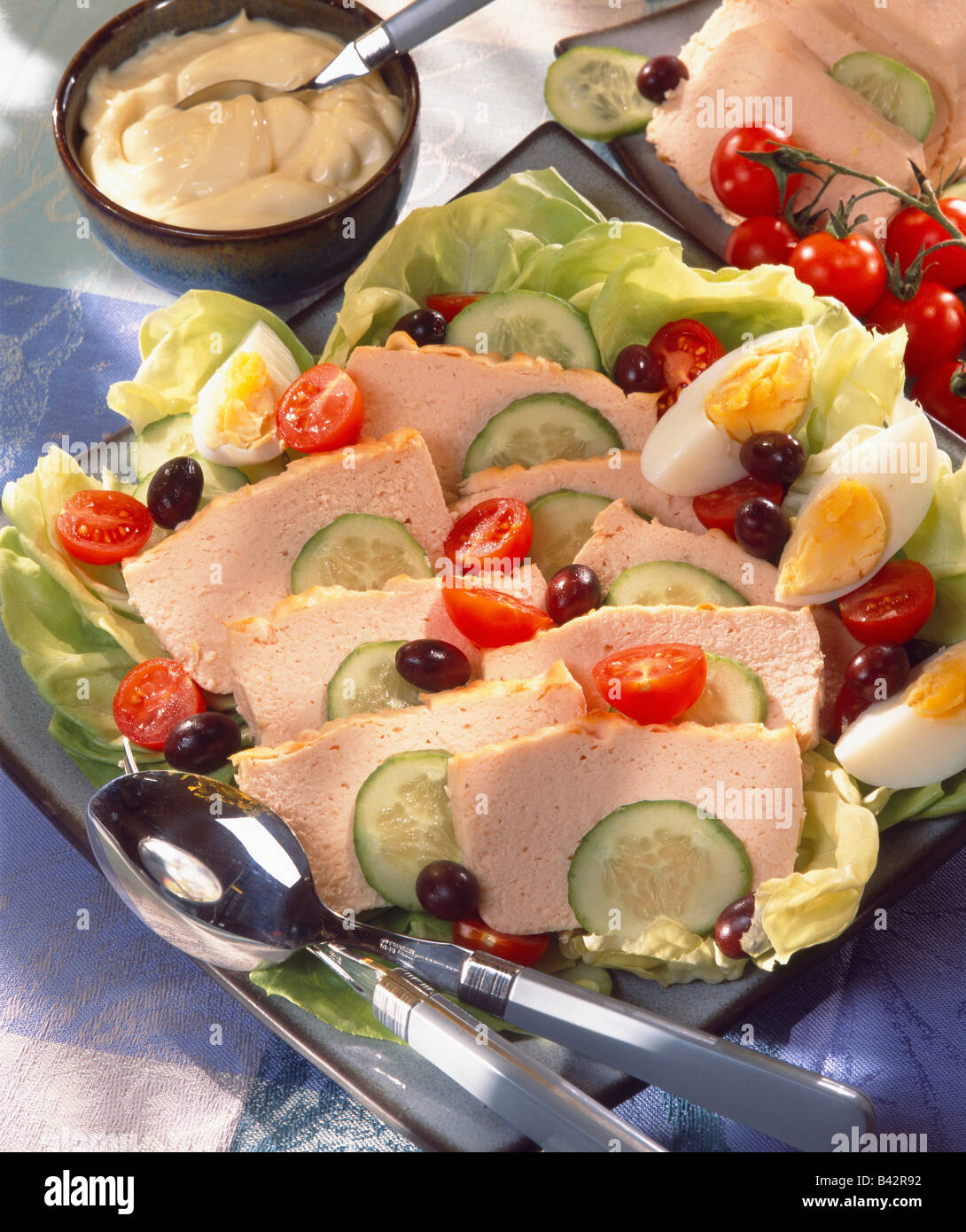 cold salmon mousse Stock Photo - Alamy