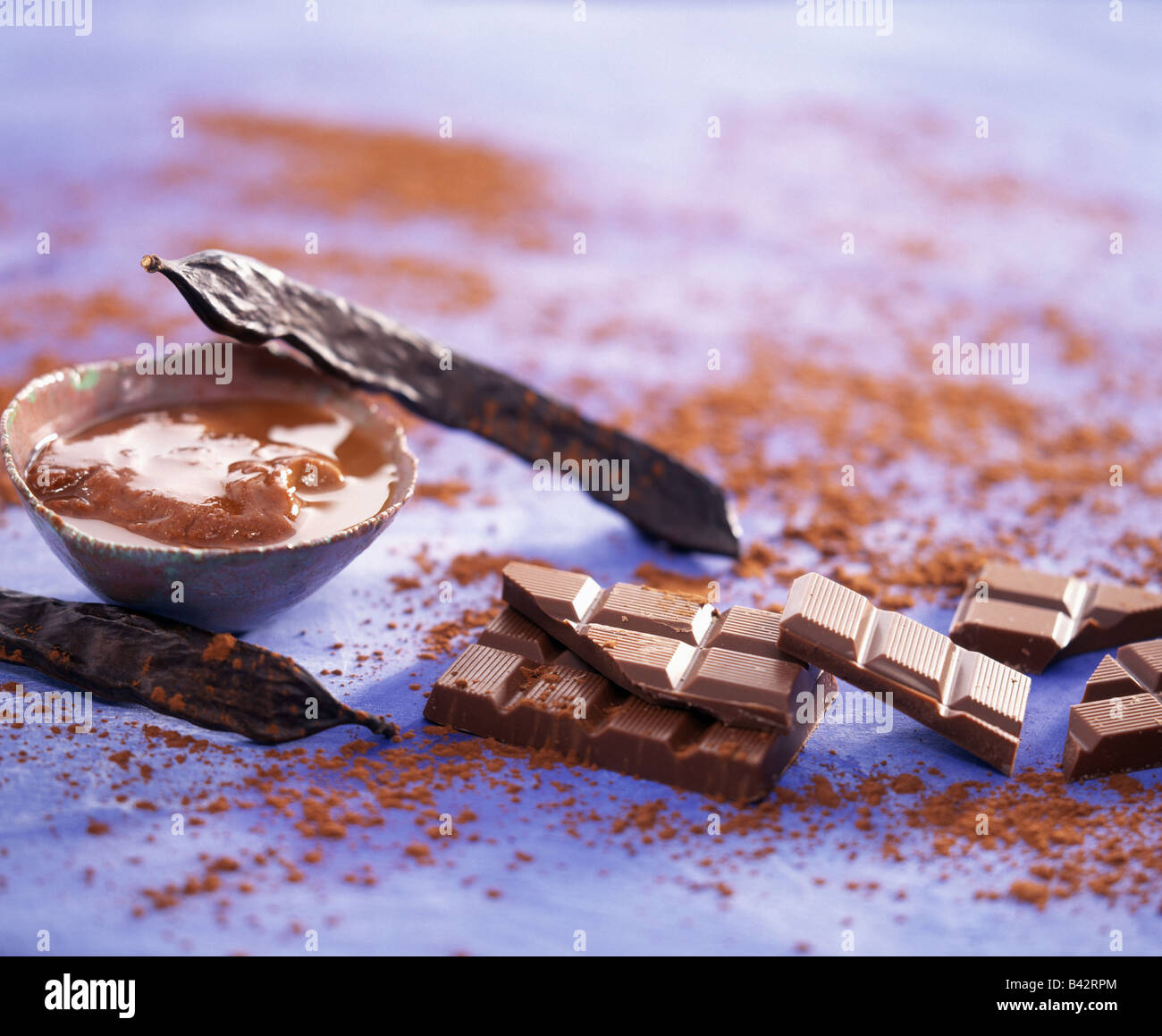 Carouba and chocolate Stock Photo - Alamy