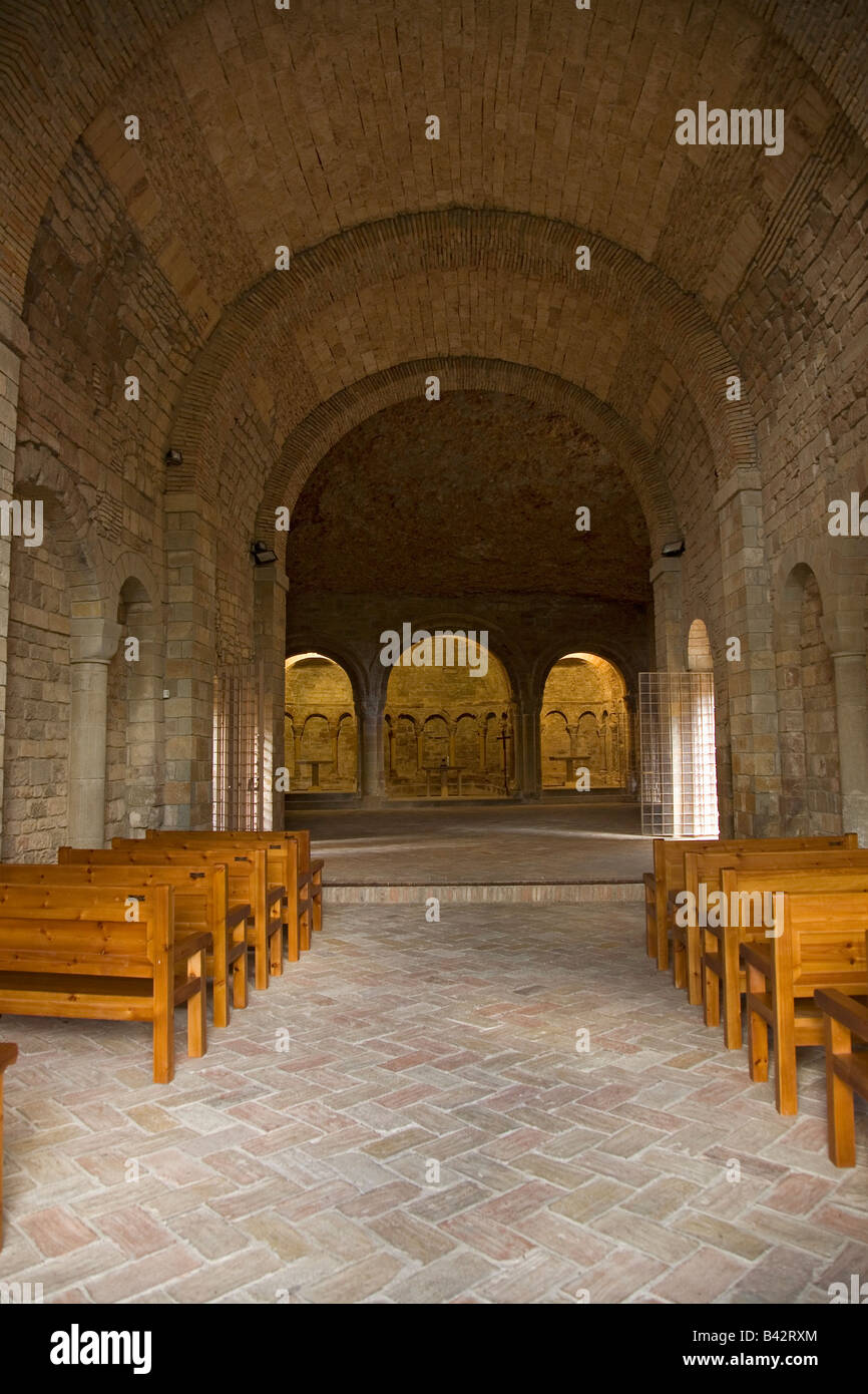 Interior view of Monastery of San Juan de la Pena, Jaca, in Jaca ...