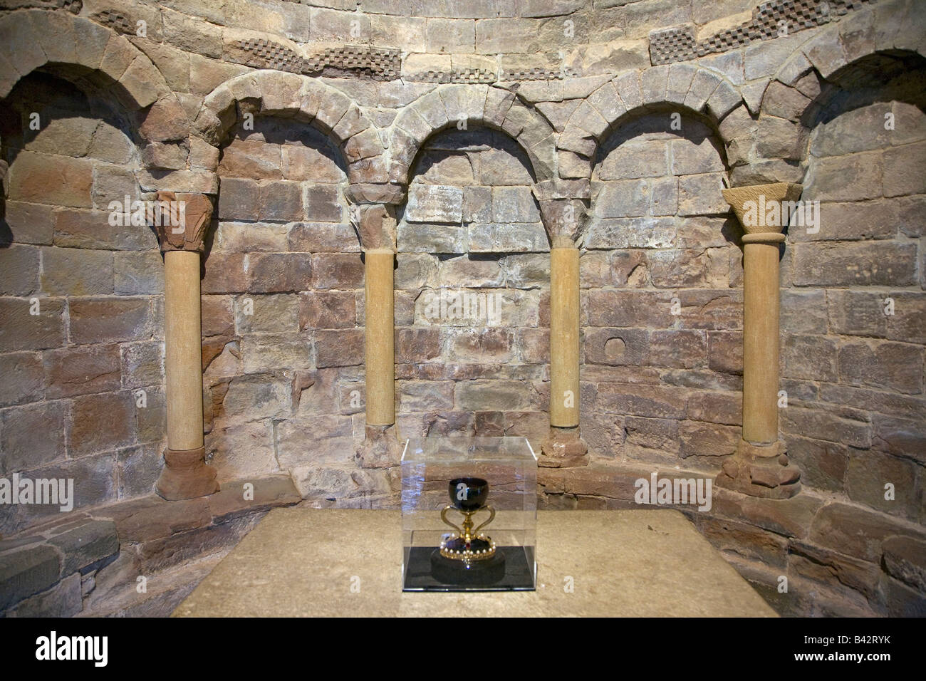 The Monastery of San Juan de la Pena, Jaca, in Jaca, Huesca, Spain ...