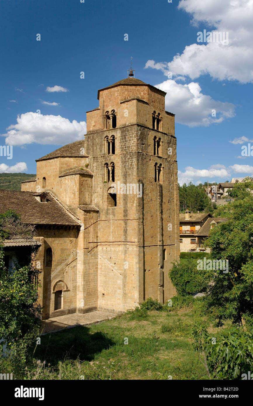 Medieval Church near the Monastery of San Juan de la Pena, Jaca, in ...