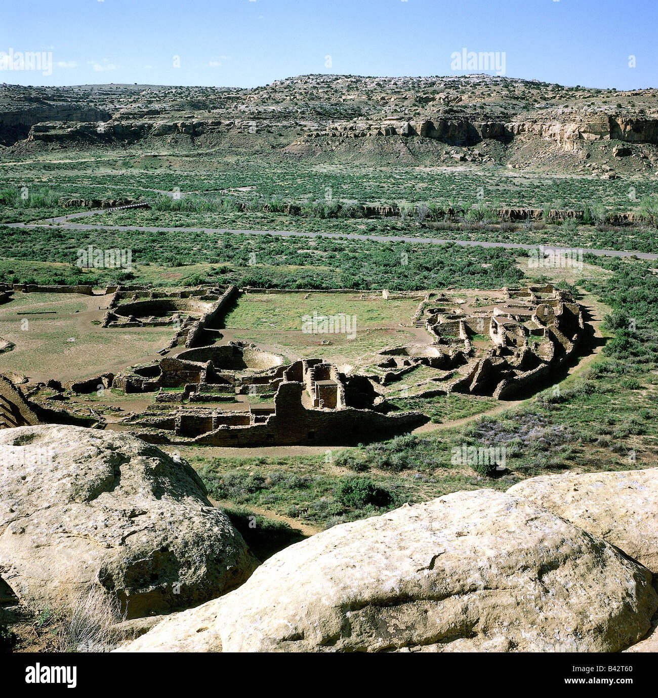 geography / travel, USA, New Mexico, Chaco Canyon, view from Palo Alto ...