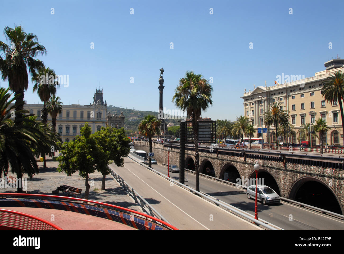 Chirstopher Columbus Monument Passeig de Colom Barcelona Spain Stock ...