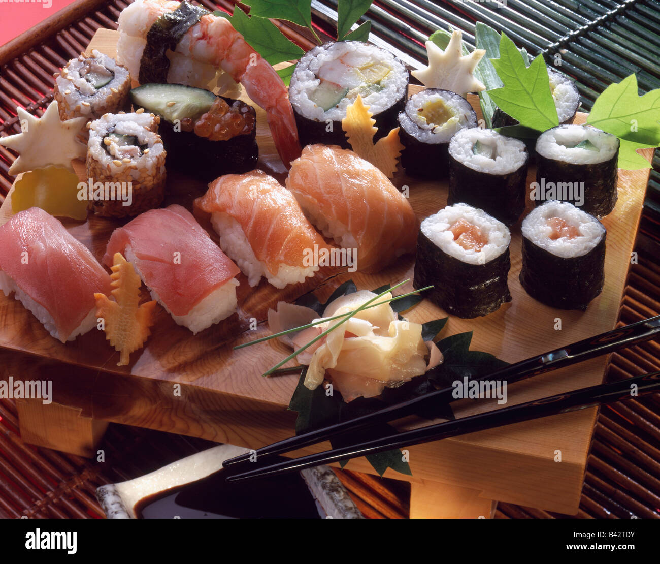 Selection of makis and sushis Stock Photo - Alamy