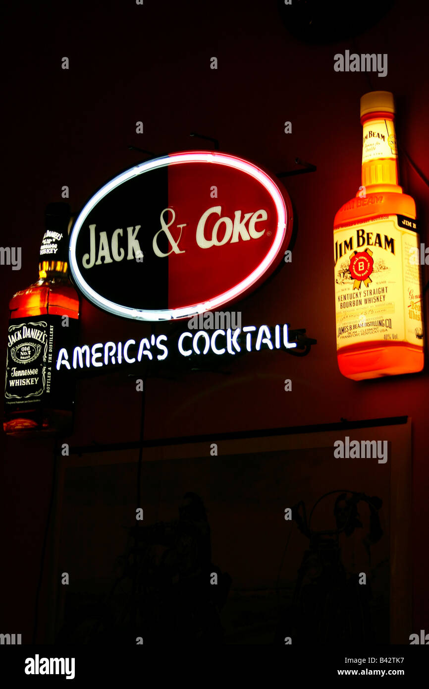 Sign board in a bar Stock Photo - Alamy