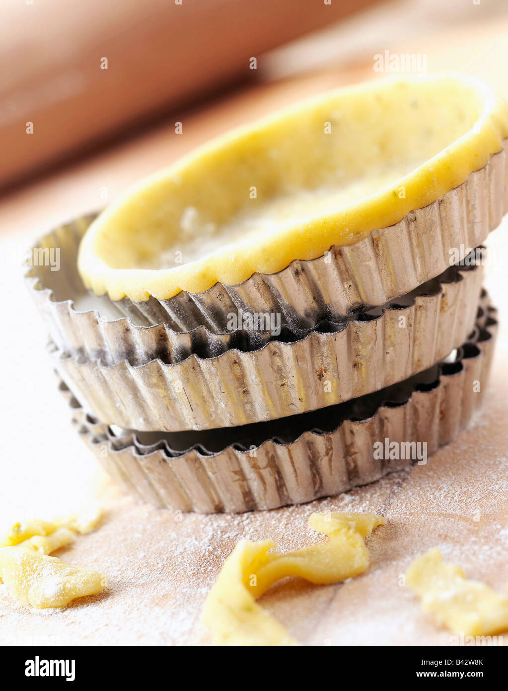 uncooked shortbread pastry case Stock Photo - Alamy