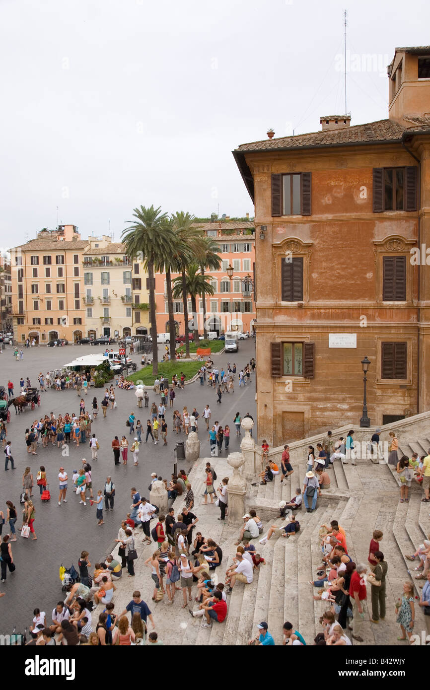View from window of Keats-Shelley House, a museum dedicated to the ...