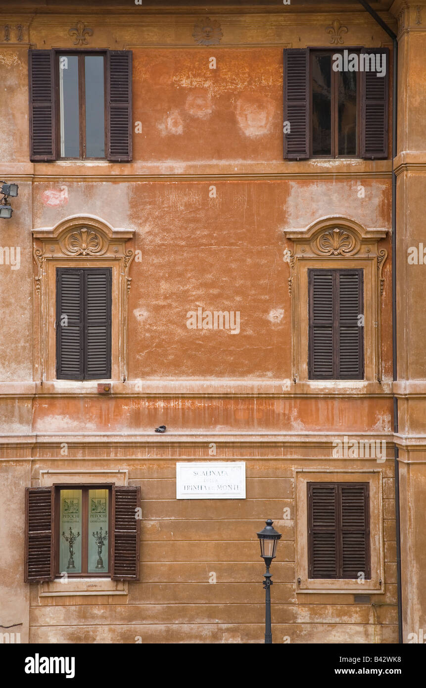 Windows seen from Keats-Shelley House, Rome, Europe, overlooking the ...