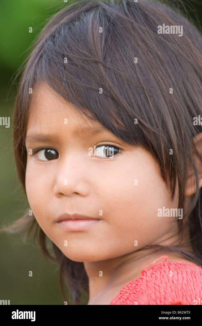 A portrait of a cute young Brazilian girl living in a small village by ... A portrait of a cute young Brazilian girl living in a small village by ...