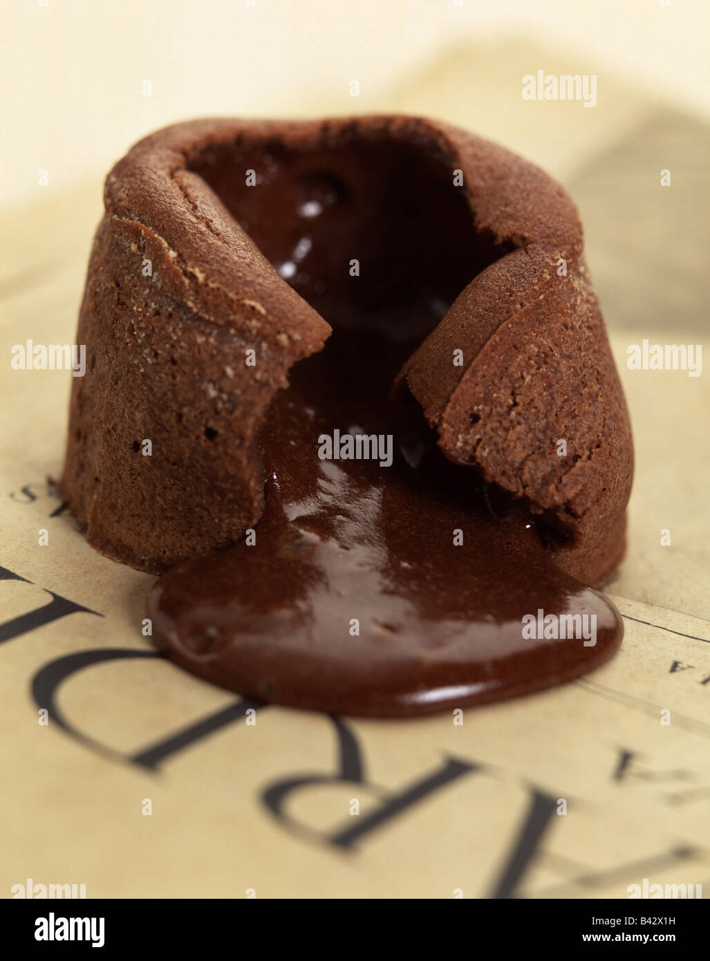 Chocolate moelleux,soft cake Stock Photo - Alamy