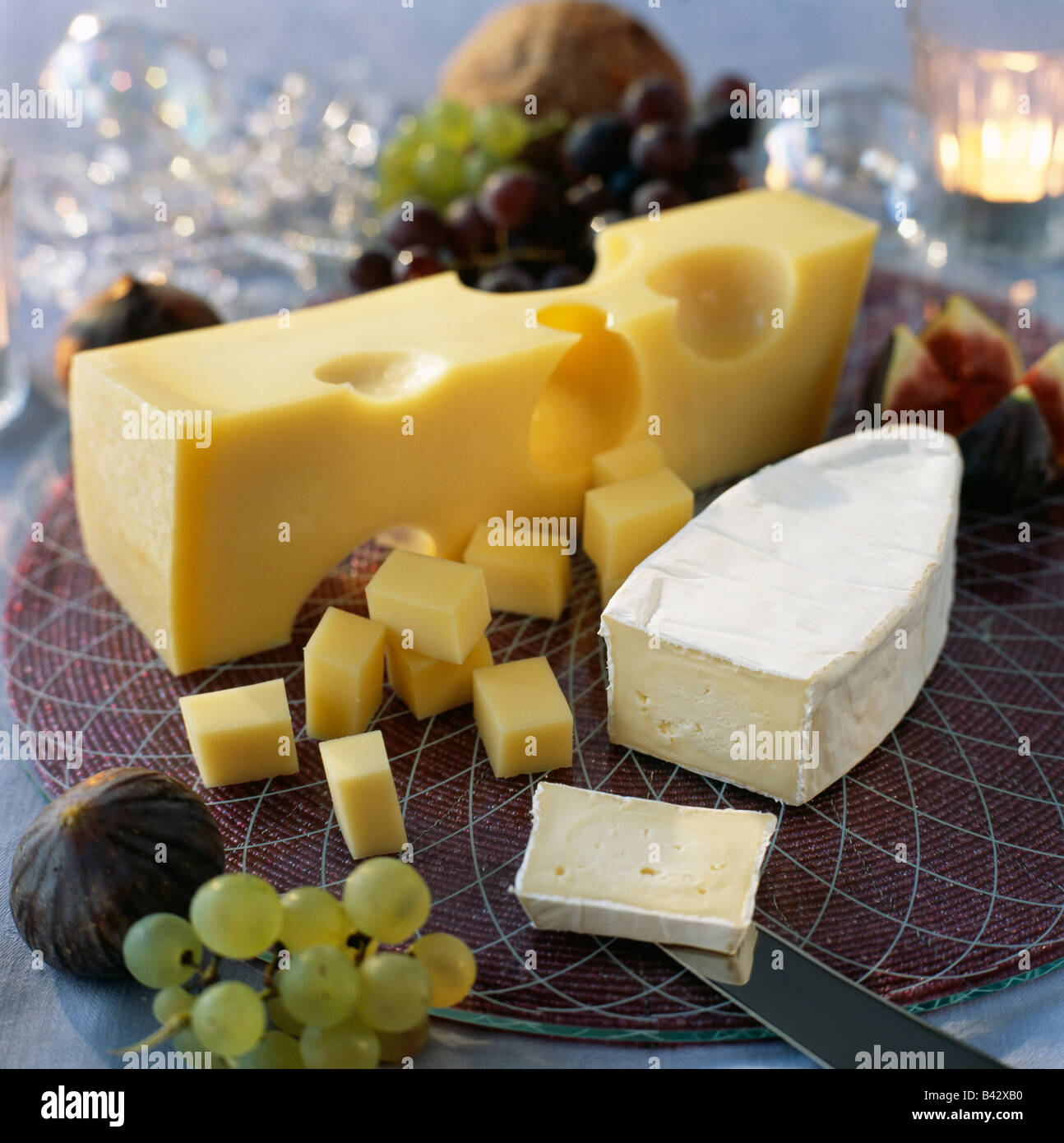 Selection of cow cheeses Stock Photo - Alamy