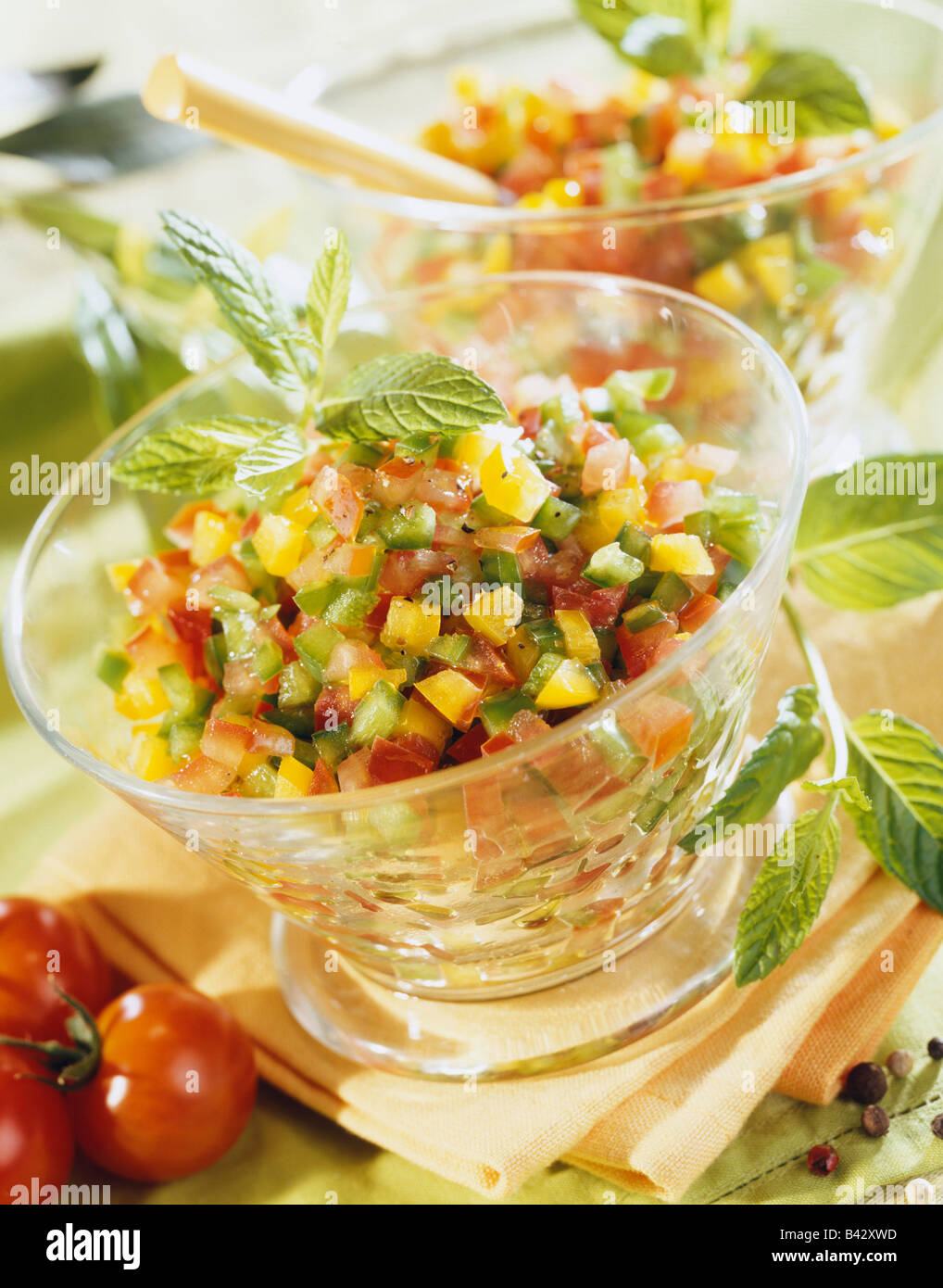 Mixed pepper salad Stock Photo - Alamy