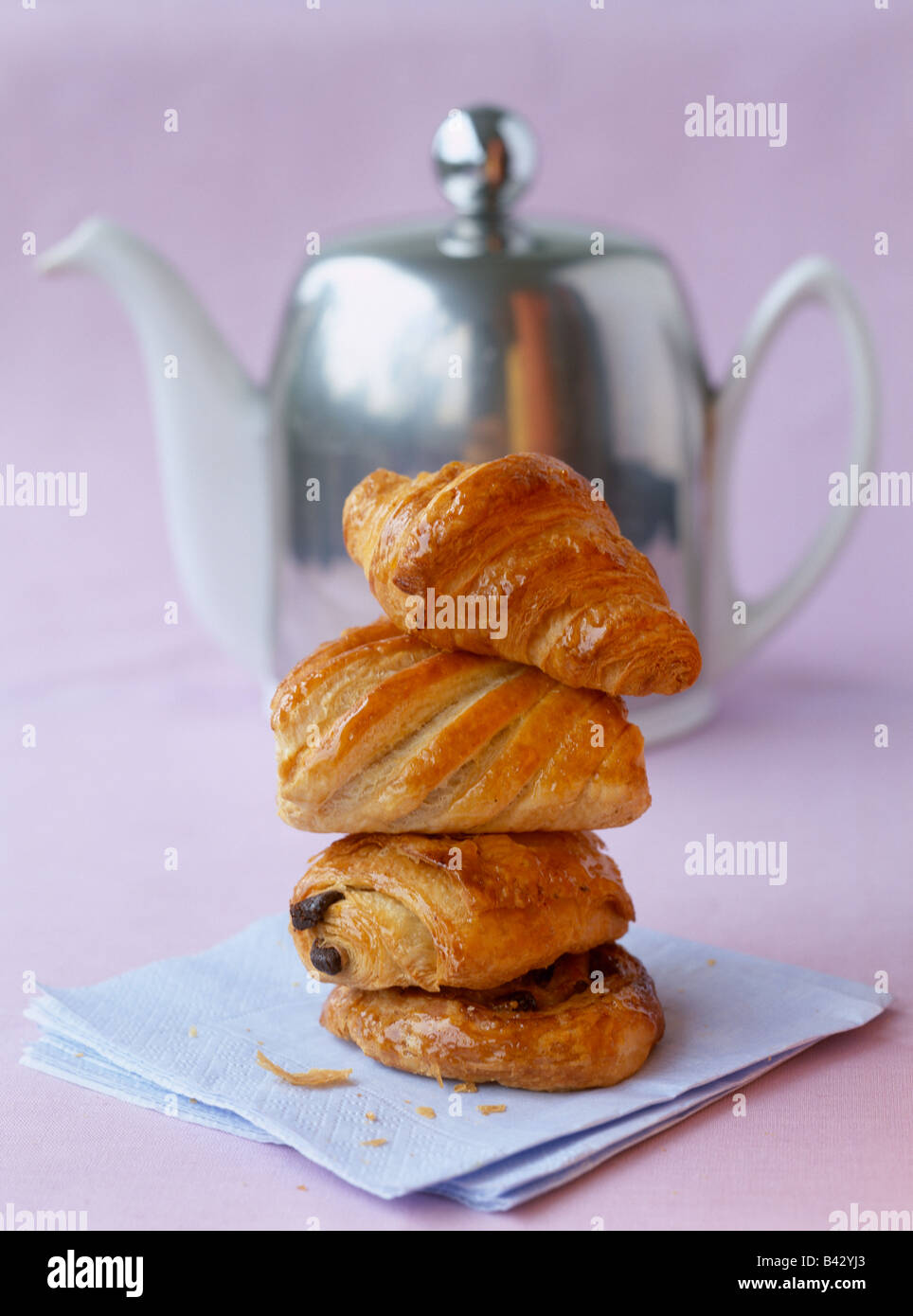 Tea and viennoiseries Stock Photo - Alamy