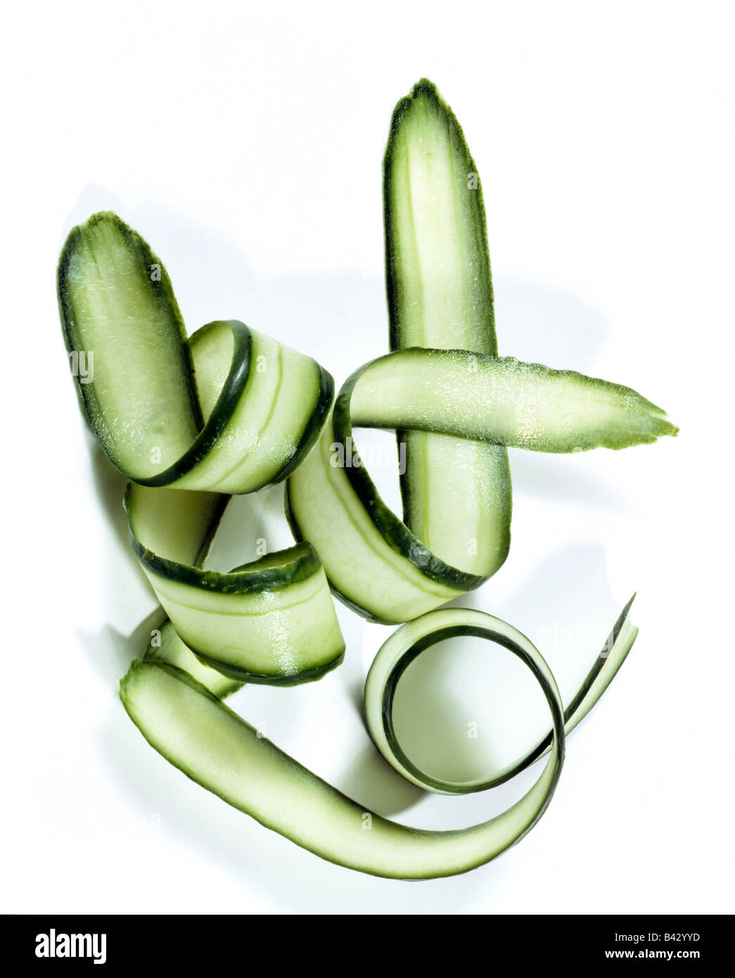 Thin slices of courgettes Stock Photo - Alamy