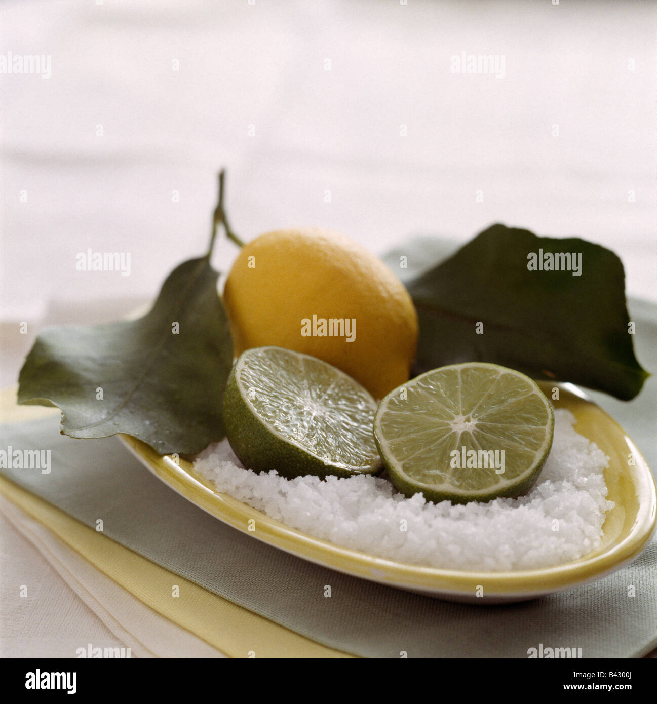 Lemon,lime and salt Stock Photo - Alamy