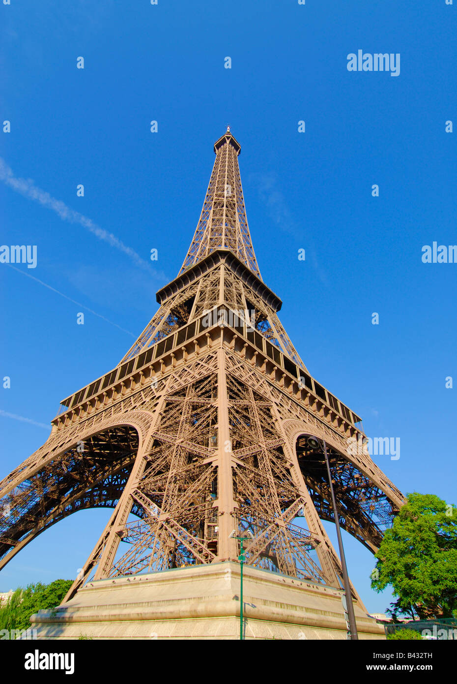 The Eiffel Tower by the side in a sunlight Stock Photo - Alamy