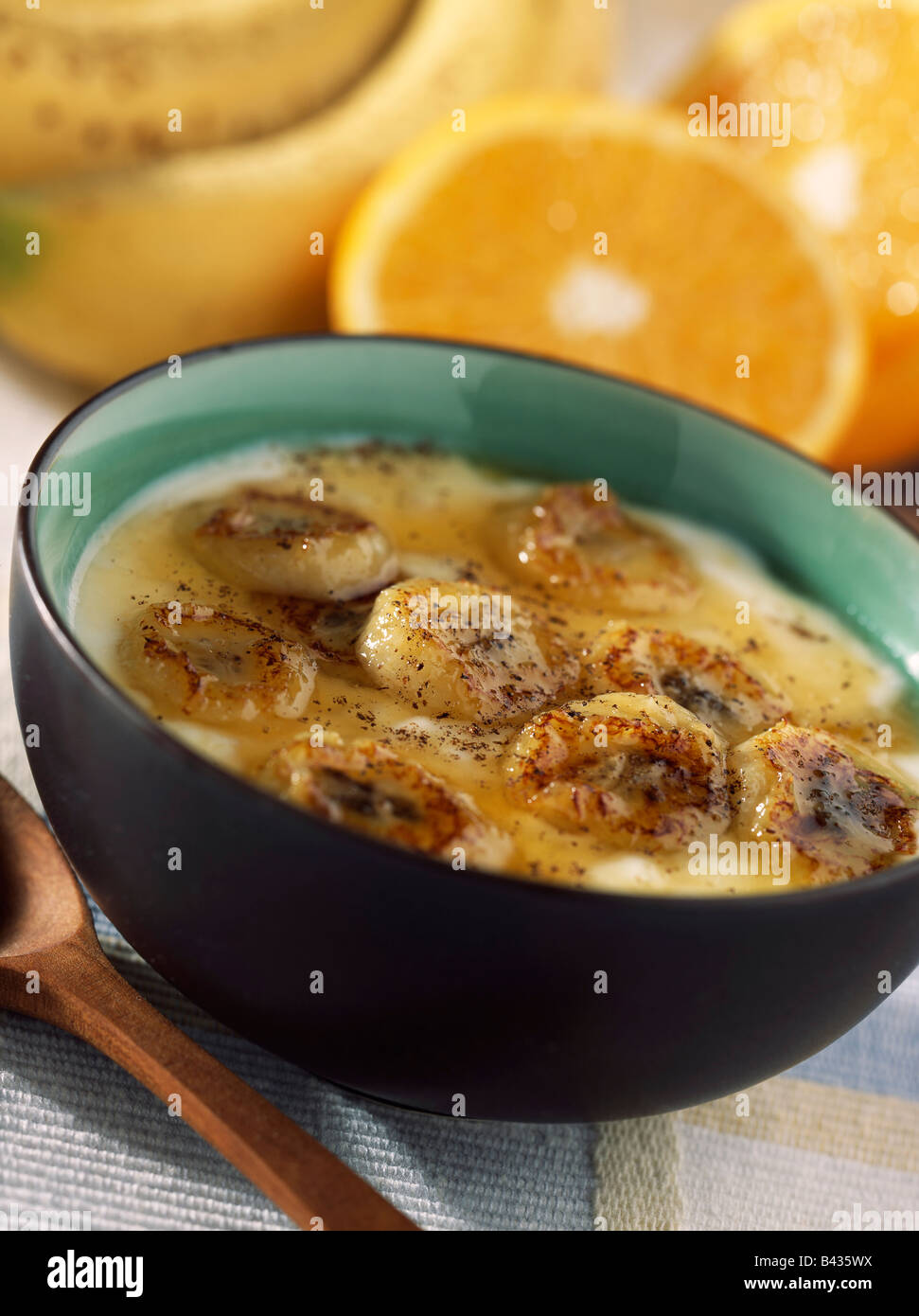 Banana dessert with spices Stock Photo - Alamy