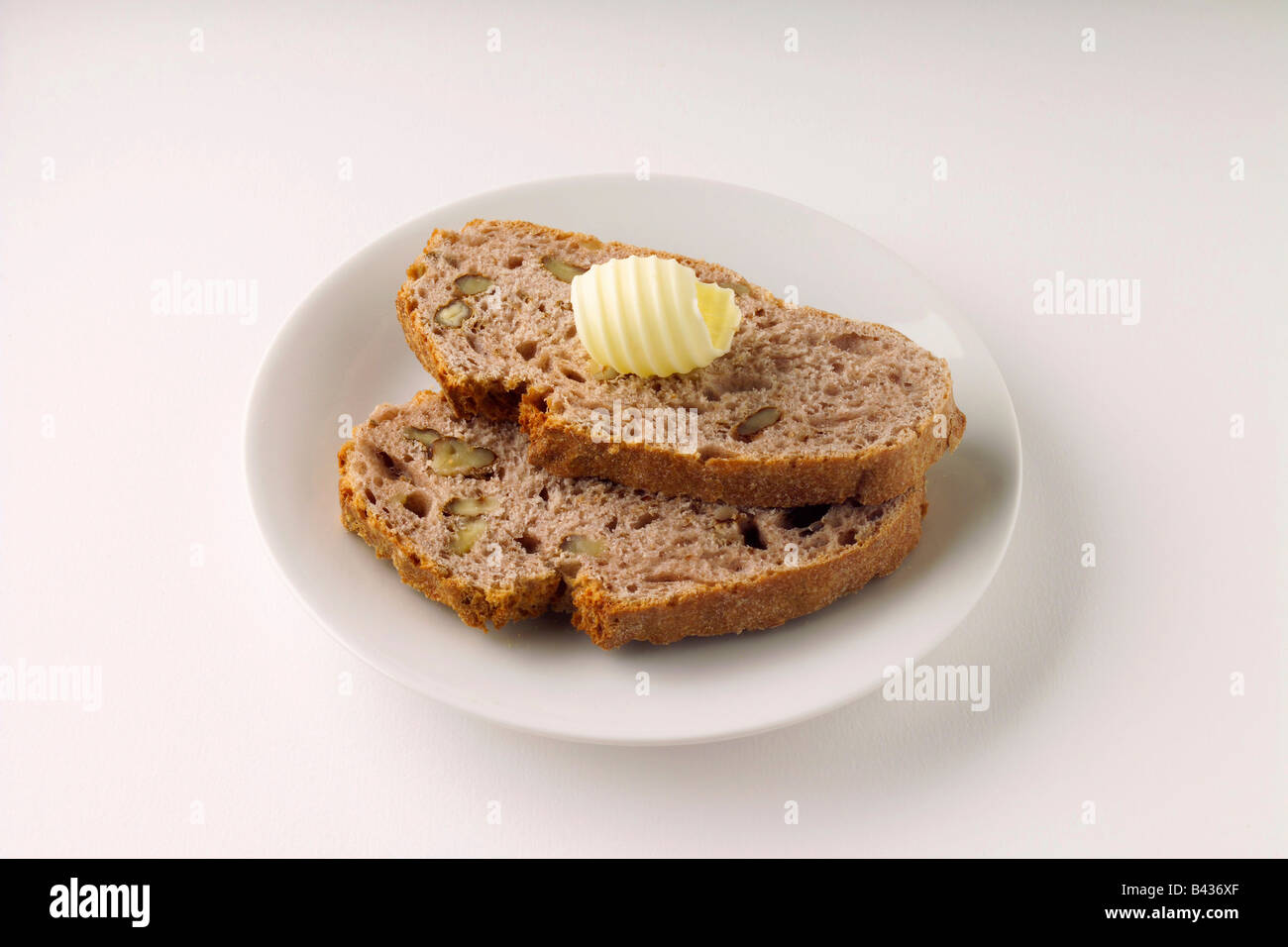 slices of bread and a knob of butter Stock Photo - Alamy