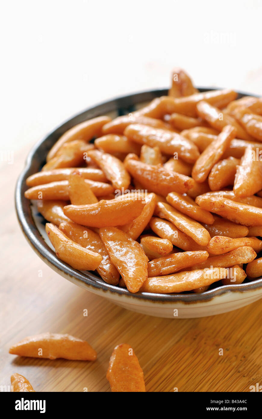 Kakinotane arare aperitif biscuits Stock Photo - Alamy