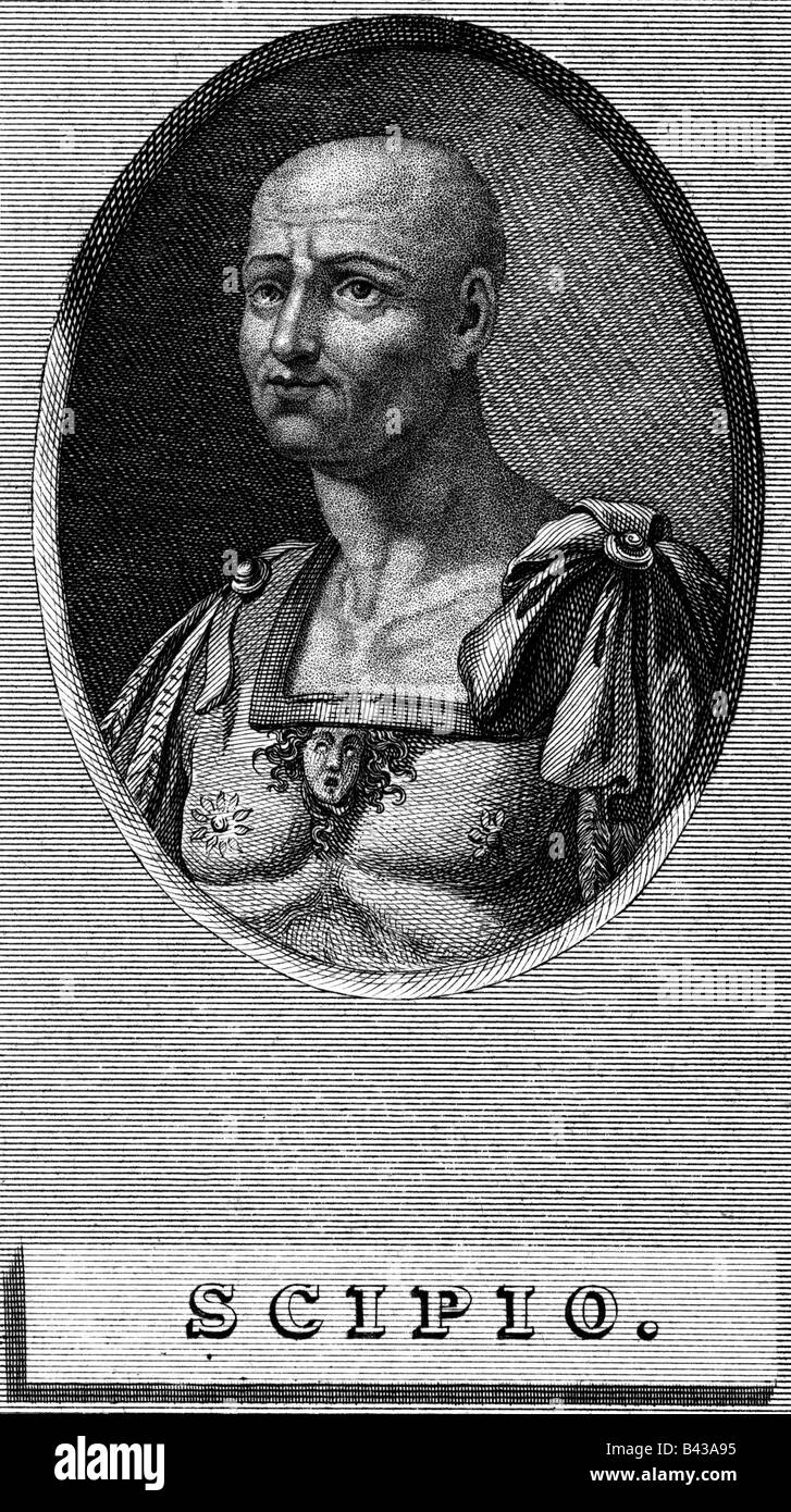 Scipio Africanus major, Publius Cornelius, 235 - 183 BC, Roman ...