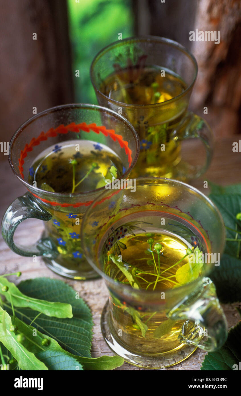 lime blossom tea Stock Photo - Alamy