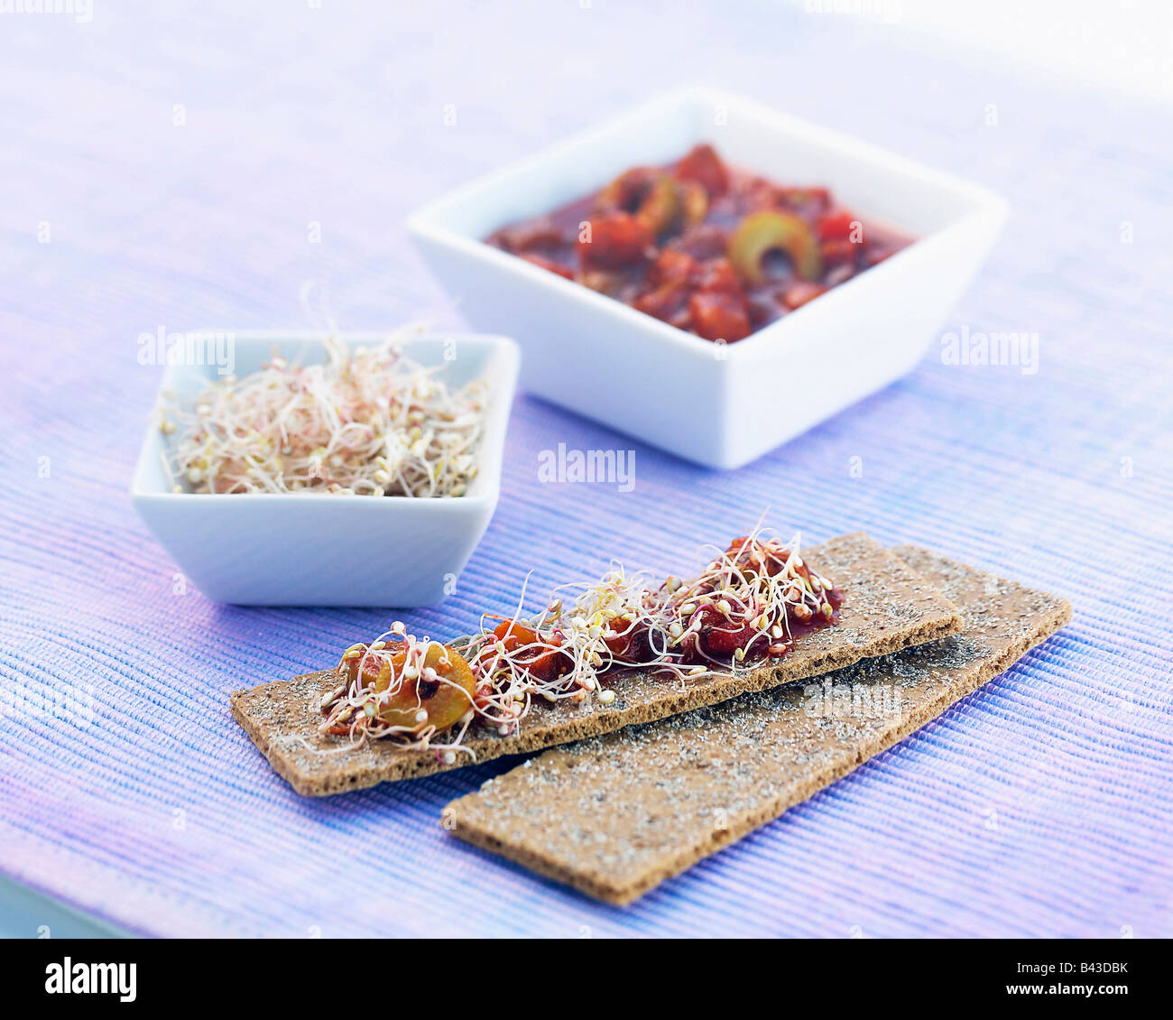 Sprouted quinoa grains on toast Stock Photo - Alamy