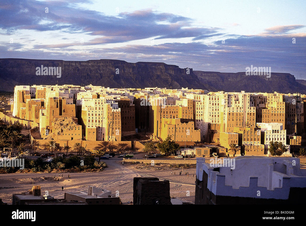 geography / travel, Yemen, Shibam, overviews, city wall, overview, view ...