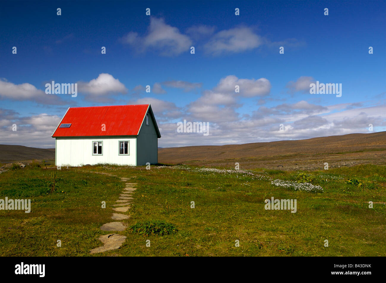 Remote lodge hut in Iceland Stock Photo - Alamy
