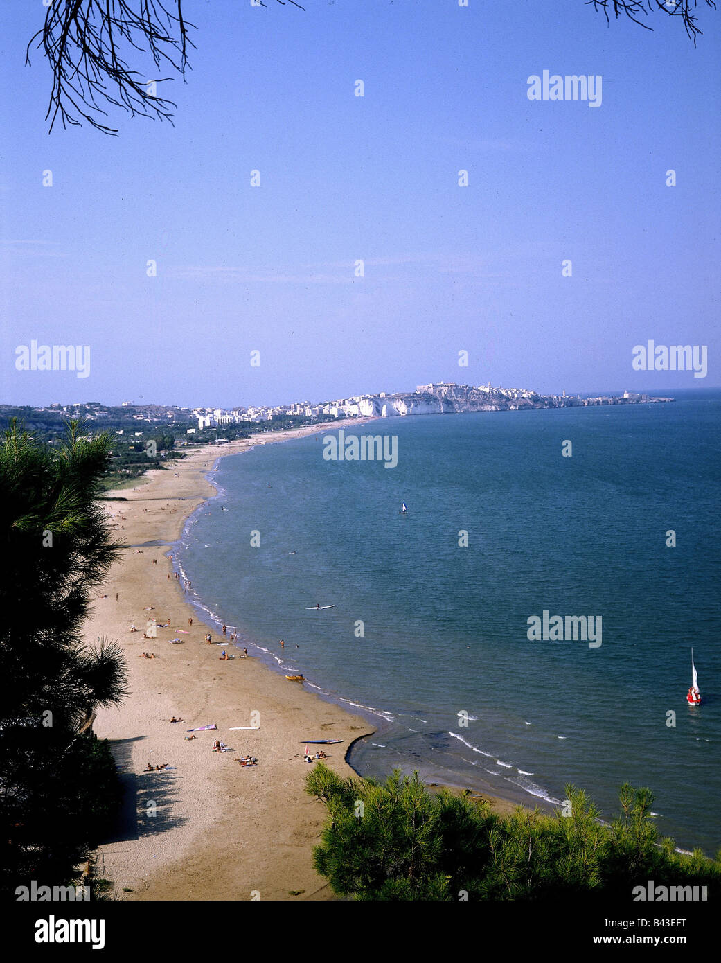 geography / travel, Italy, Gargano, Vieste, beach, Apulia (Italian ...