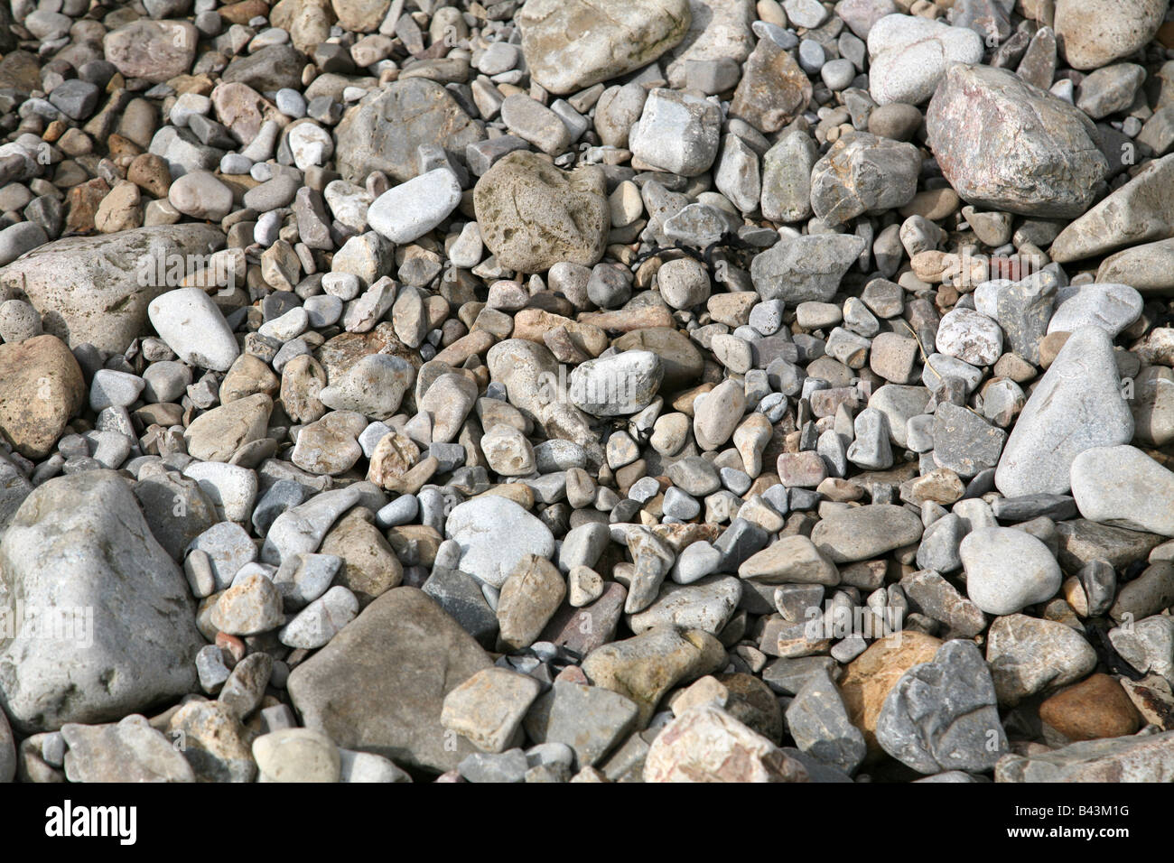 Pebbles all shapes and sizes Stock Photo - Alamy