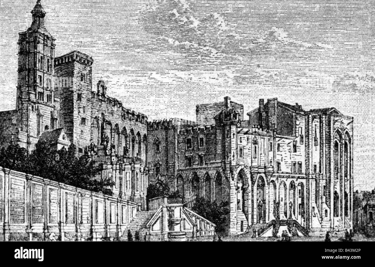geography / travel, France, Avignon, Palais des Papes, (residence of ...