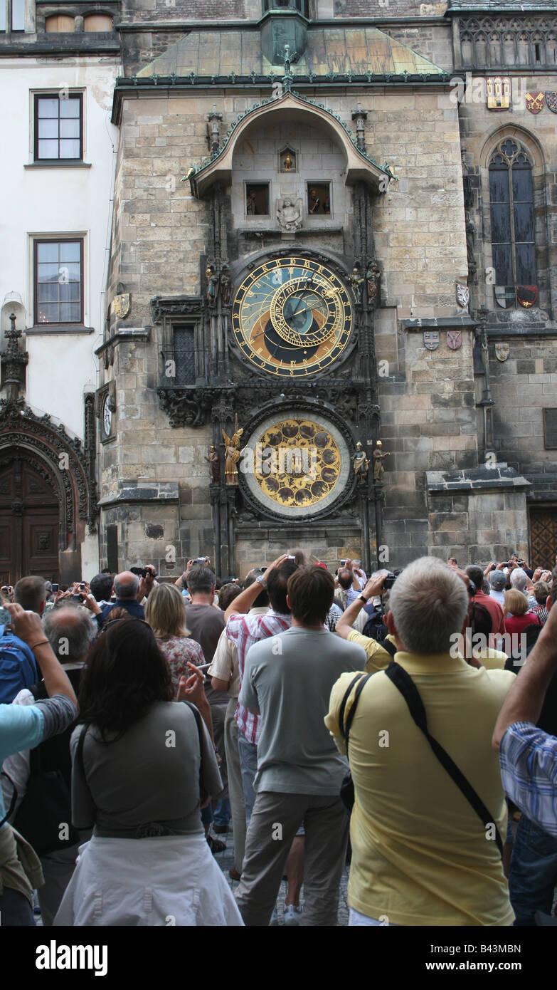 Watching astronomical clock hi-res stock photography and images - Alamy