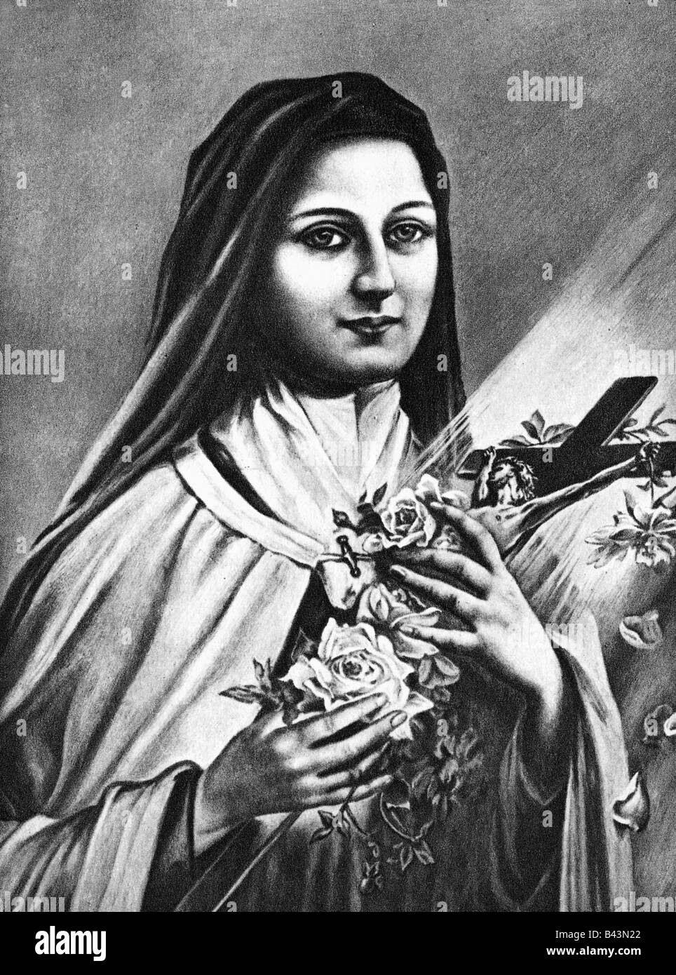 Saint therese of lisieux Black and White Stock Photos & Images - Alamy