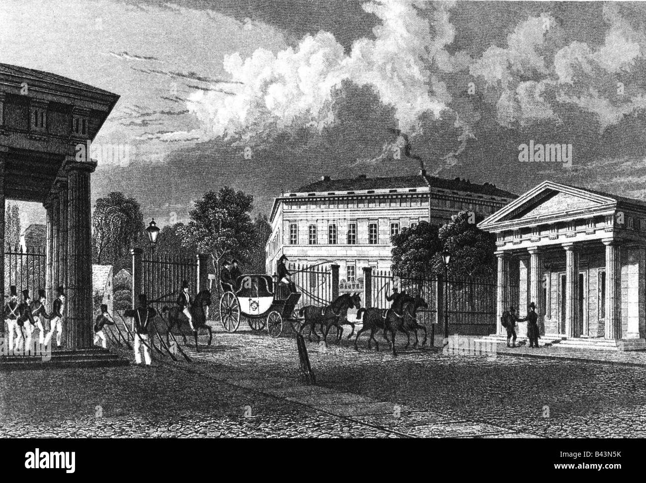 geography / travel, Germany, Berlin, gates, Potsdamer Tor, engraving by ...