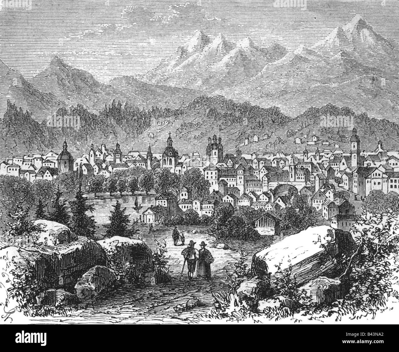 Innsbruck mountains Black and White Stock Photos & Images - Alamy