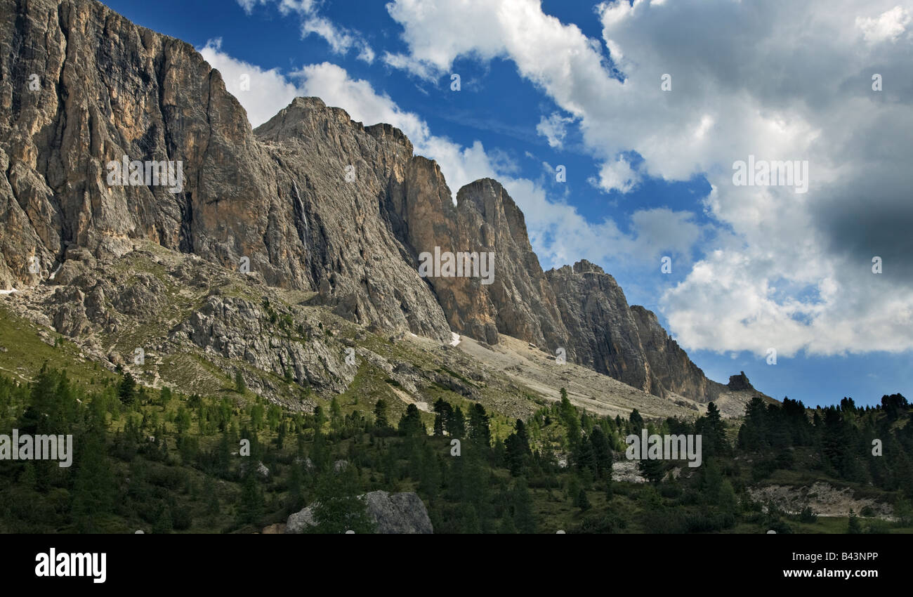 Sella Peaks from the Sella Pass, Dolomites, Italy Stock Photo - Alamy