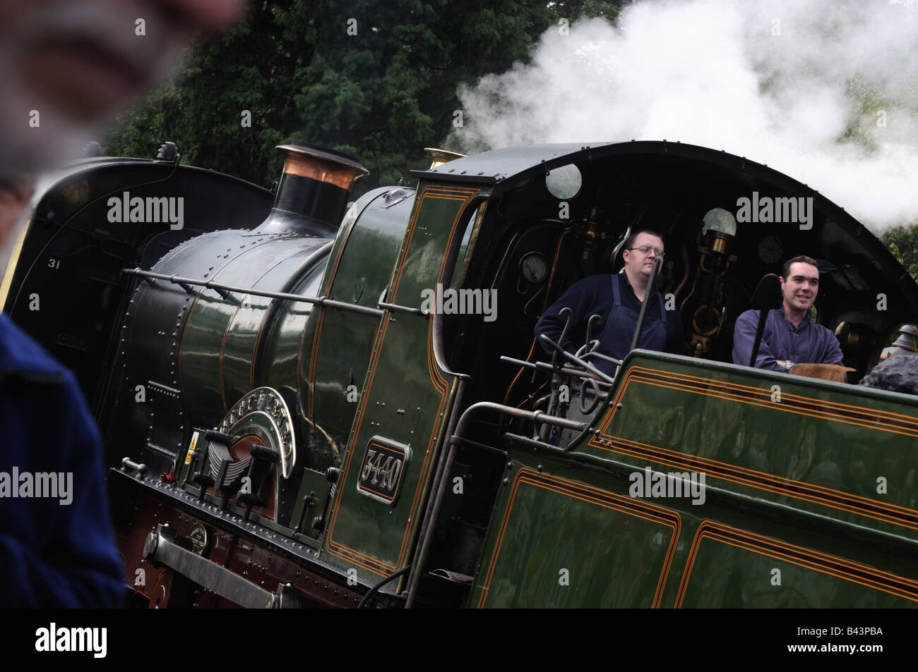 Steam engine at Hampton Loade station on the Severn Valley Railway ...