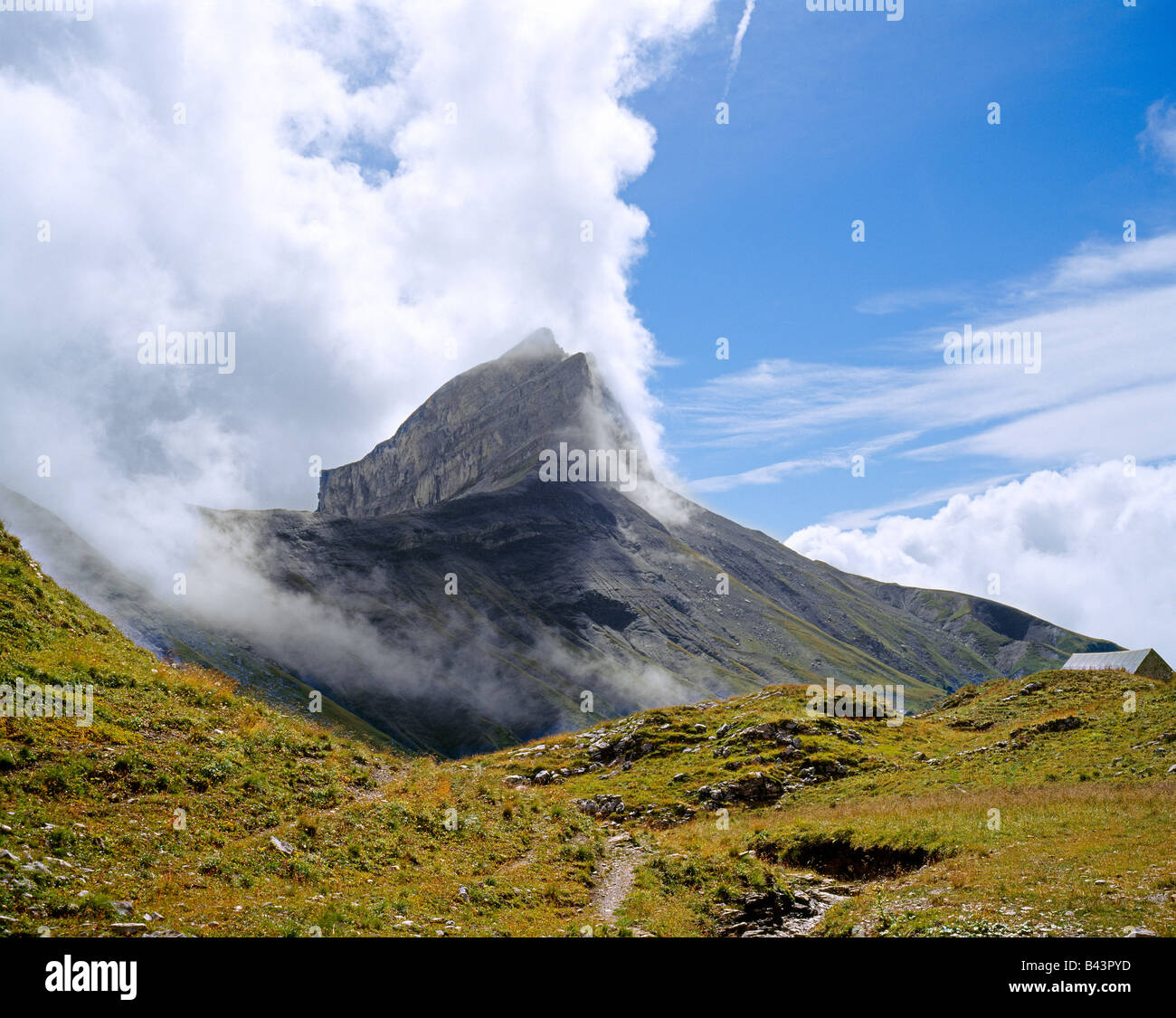 "The flying mountain" Wild mountainscape on the climb to Col du ...