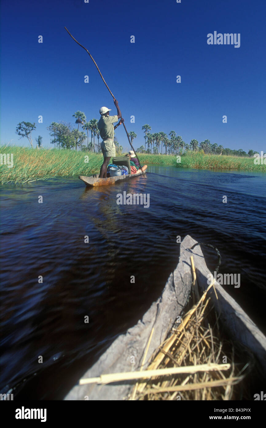 Mokoro trip in the Okavango Delta Stock Photo - Alamy