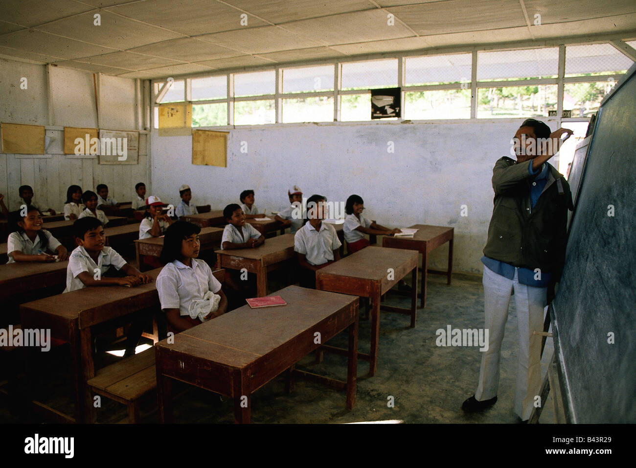 geography / travel, Indonesia, people, school in a village on Samosir ...