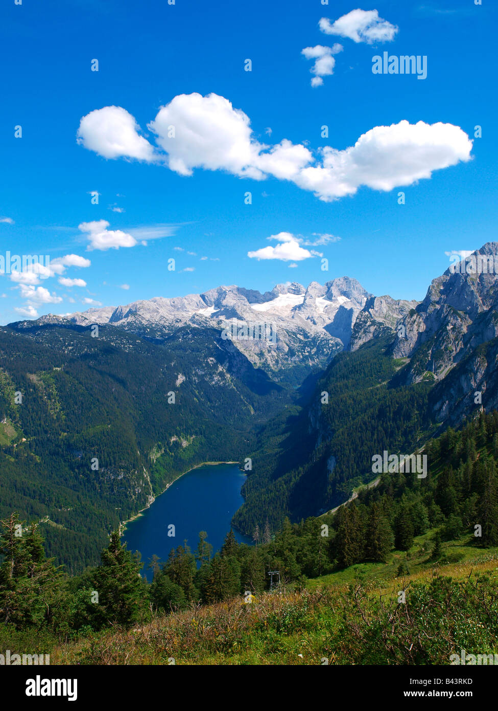 lake Gosausee, mountain Dachstein, Austria Stock Photo - Alamy