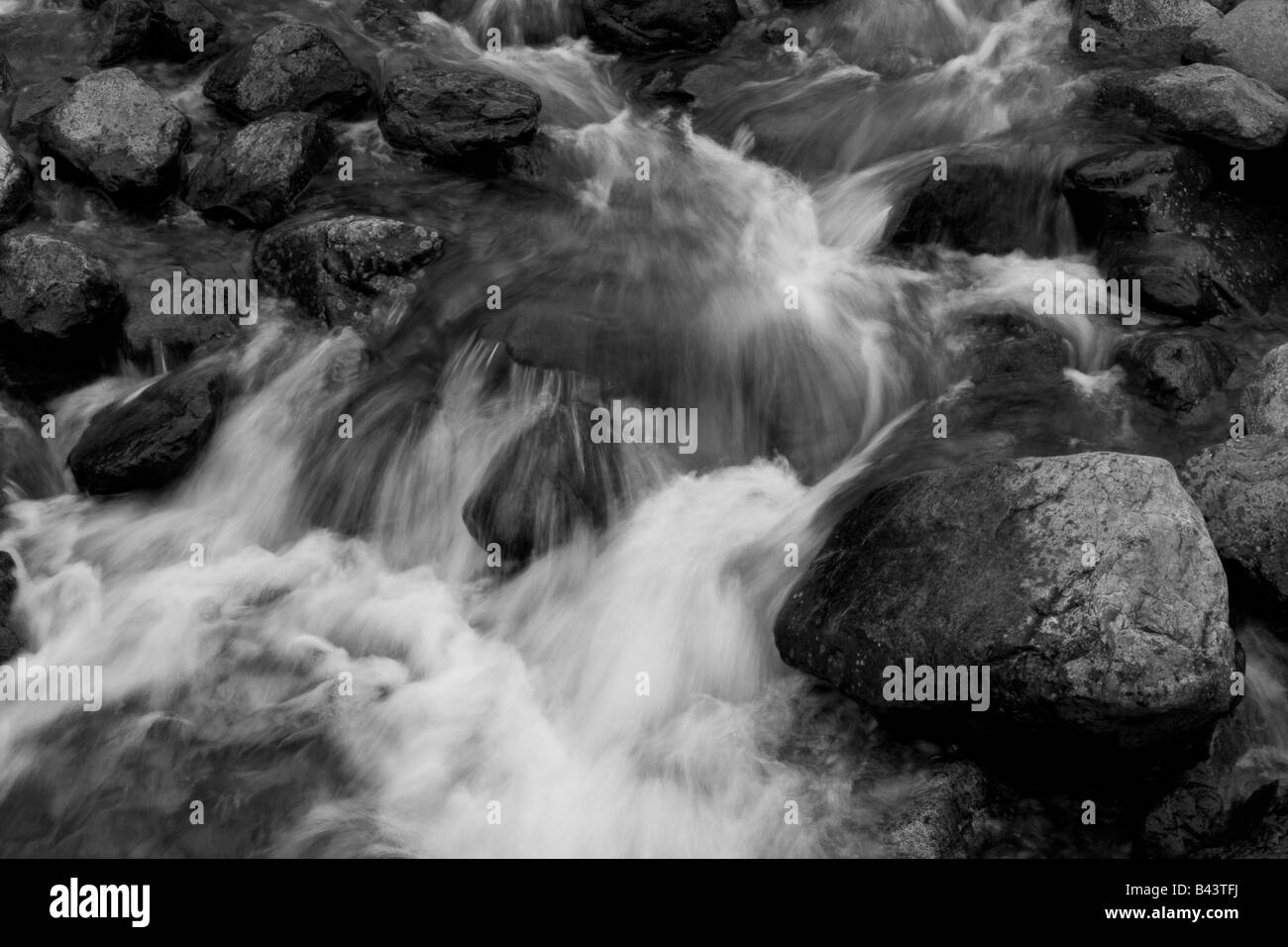 Gable Beck flowing over rocks at the foot of Great Gable, Wadale Head ...