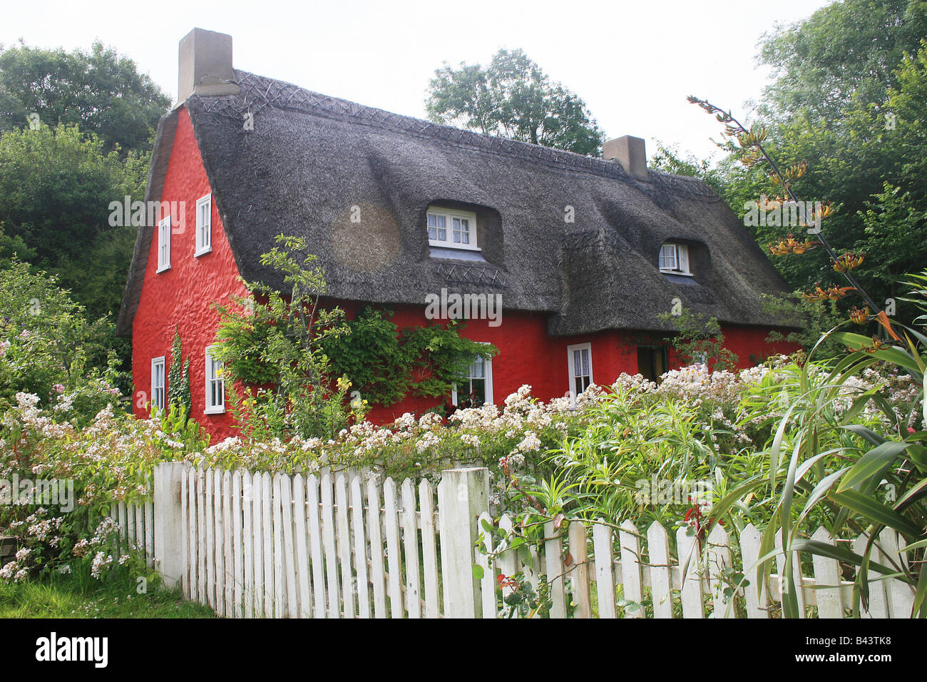 Ireland red thatched house hi-res stock photography and images - Alamy