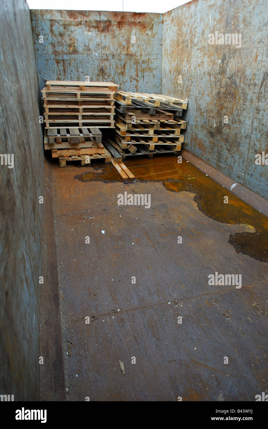 Skip for Pallets Stock Photo - Alamy